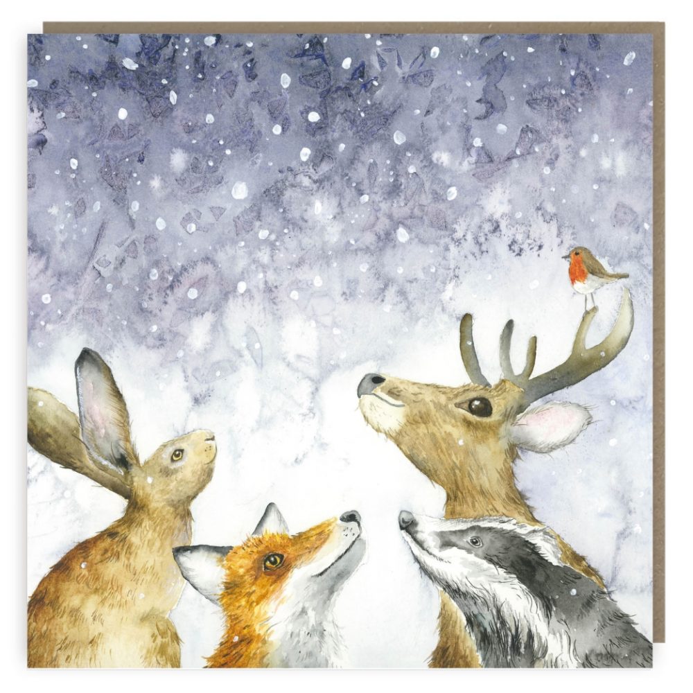 The First Snow Greeting Card - Love Country by Sarah Reilly