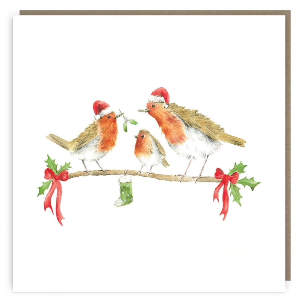 The Jolly Robins Greeting Card - Love Country by Sarah Reilly