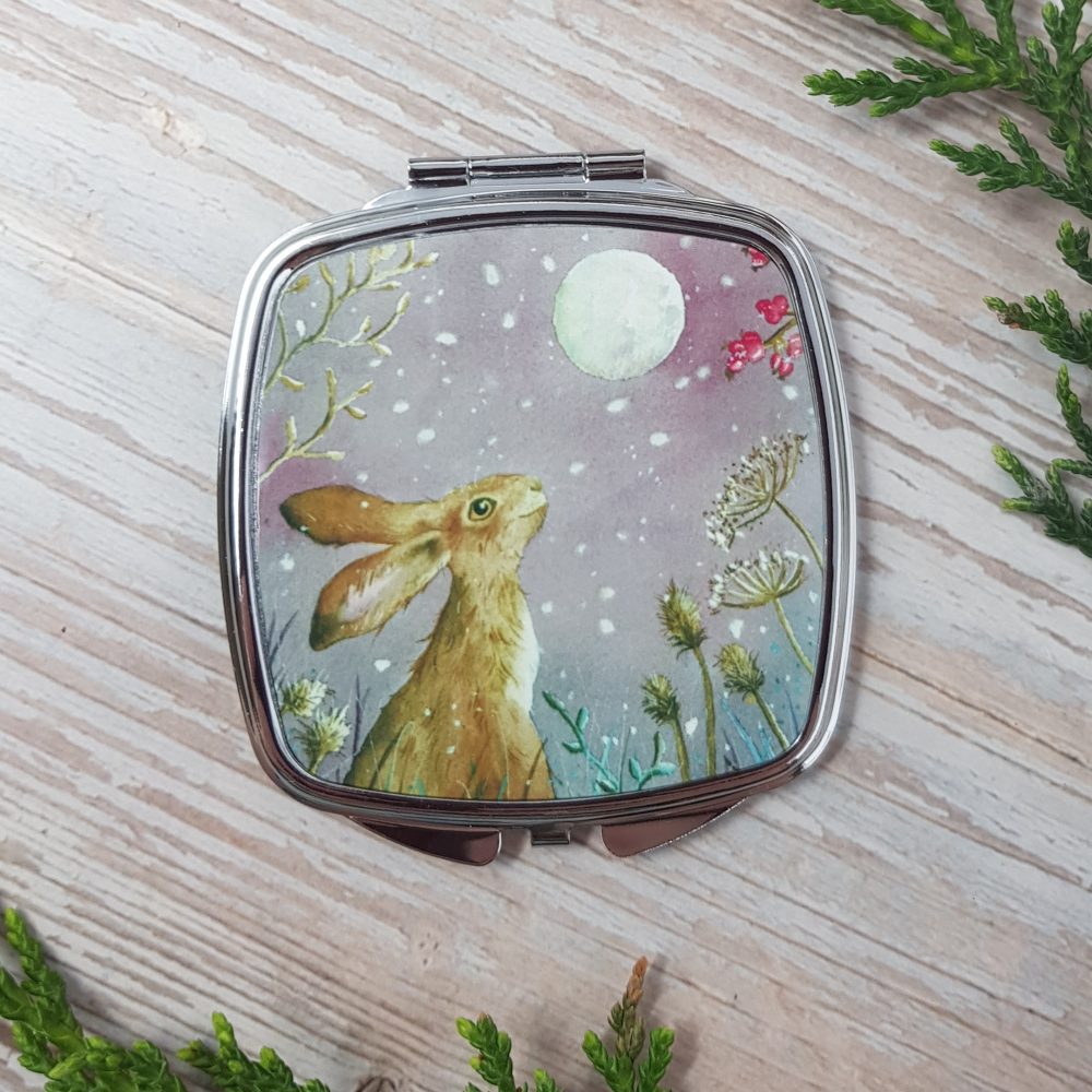 Berries & Snowflakes Compact Mirror - Love Country by Sarah Reilly