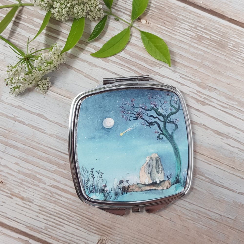 Stars and Dreams Compact Mirror - Love Country by Sarah Reilly