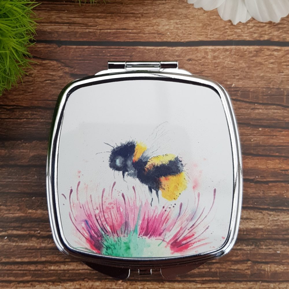 Thistle & Bee Compact Mirror - Love Country by Sarah Reilly