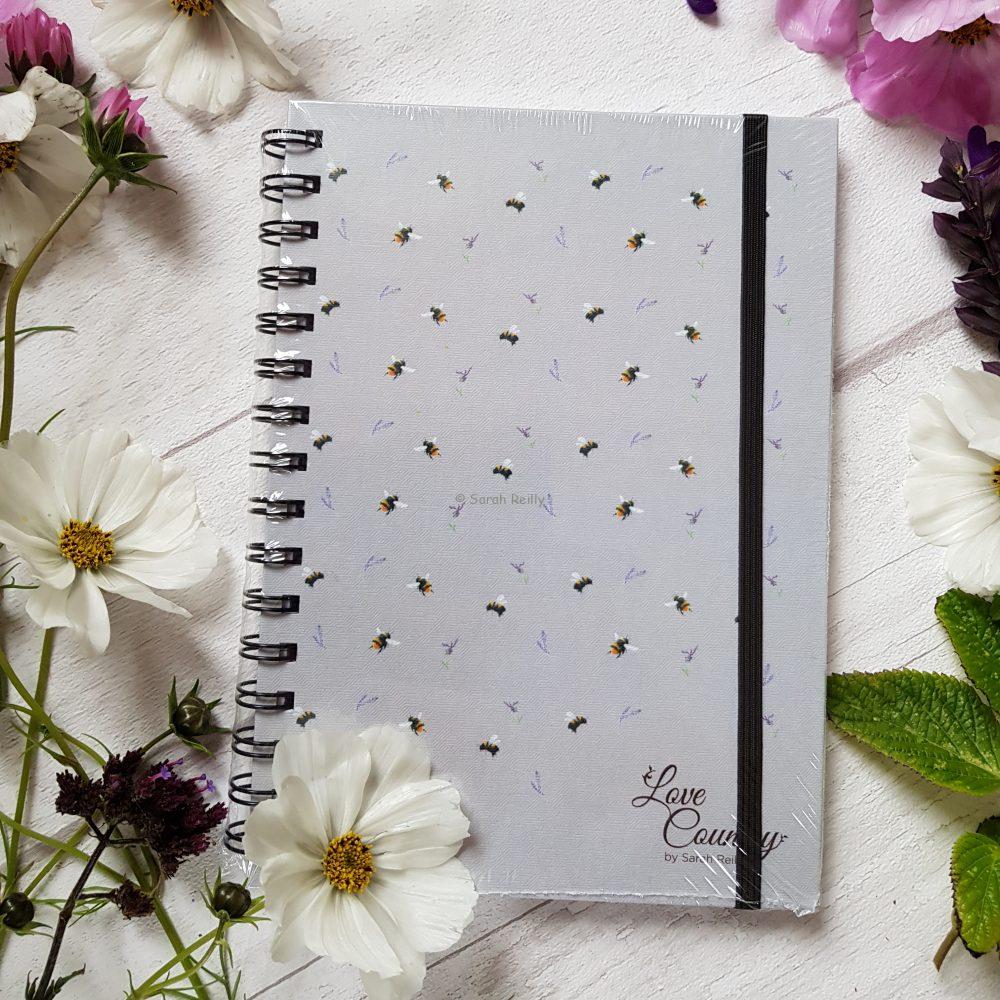 Lavender Bee Notebook - Love Country by Sarah Reilly