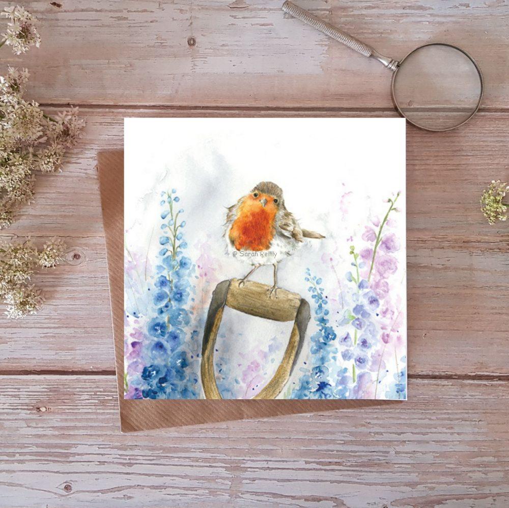 Rosie Robin Greeting Card - Love Country by Sarah Reilly