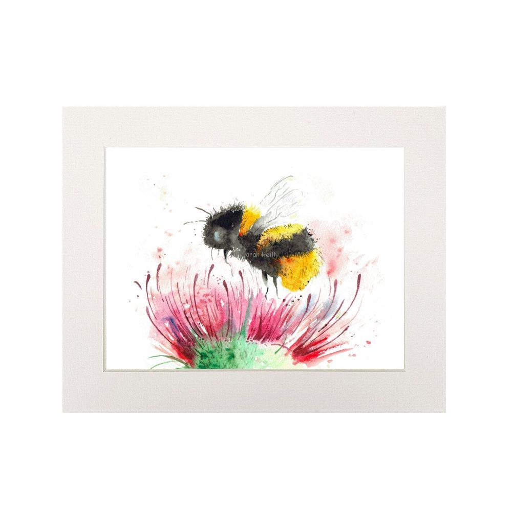 Thistle & Bee Print (Landscape) - Love Country by Sarah Reilly
