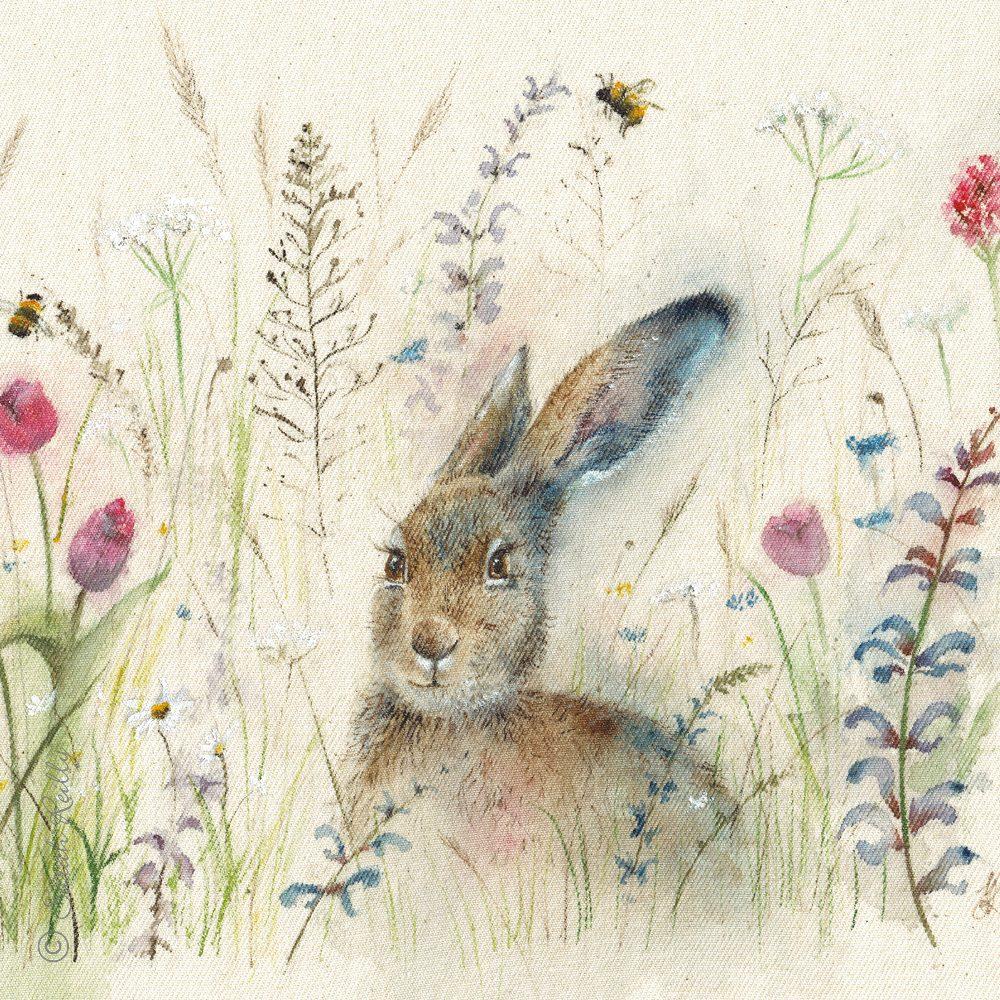 Spring is Hare Print (Landscape) - Love Country by Sarah Reilly
