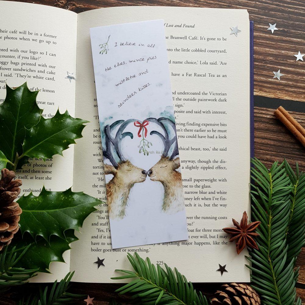 Reindeer Kisses Bookmark - Love Country by Sarah Reilly