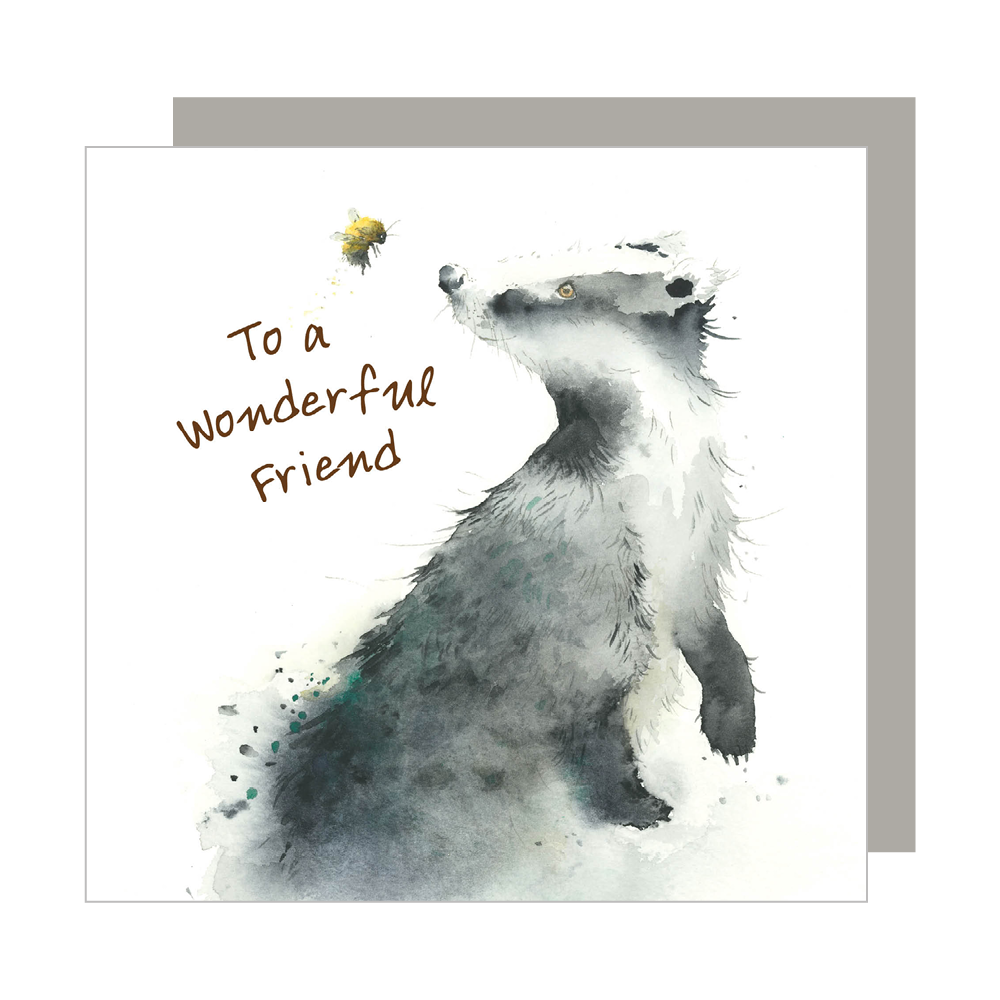 To a Wonderful Friend Occasion Card (Badger and Bee) - Love Country by ...
