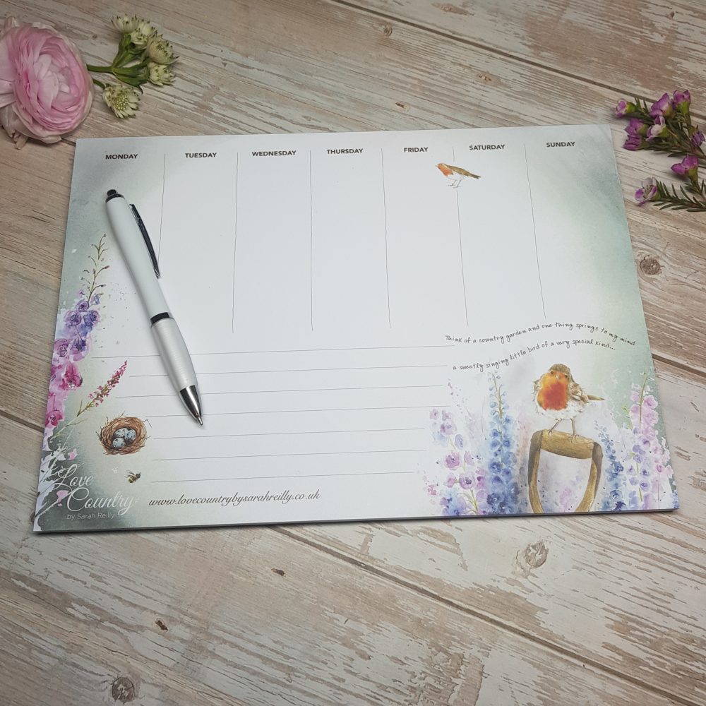 Rosie Robin Weekly Planner - Love Country by Sarah Reilly