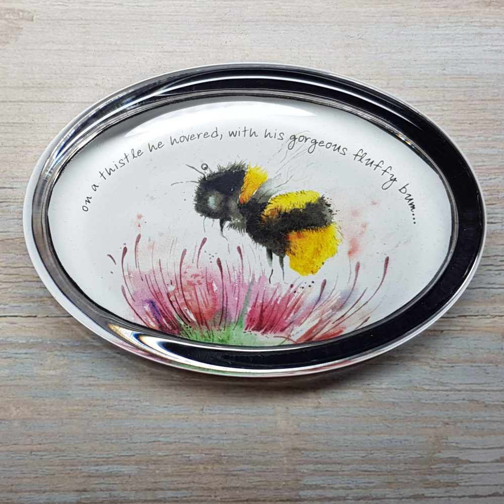 Thistle & Bee Glass Paperweight - Love Country by Sarah Reilly