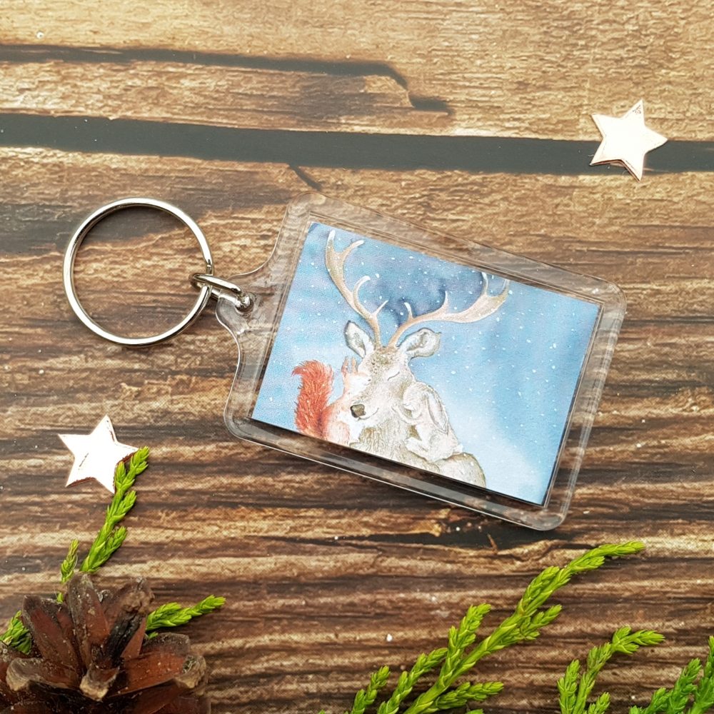 Christmas Cuddles Keyring - Love Country by Sarah Reilly