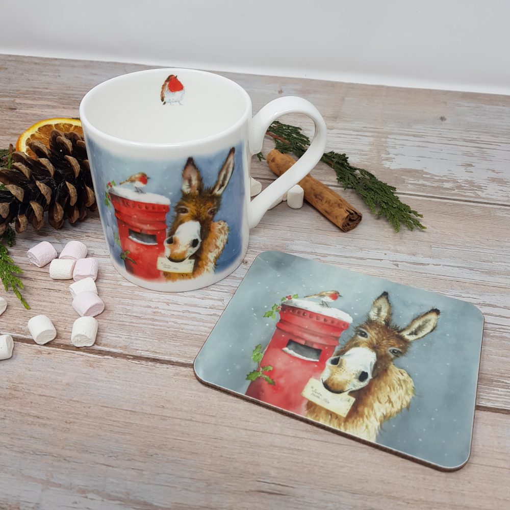 Donkey's Wish Mug & Coaster Gift Set - Love Country by Sarah Reilly
