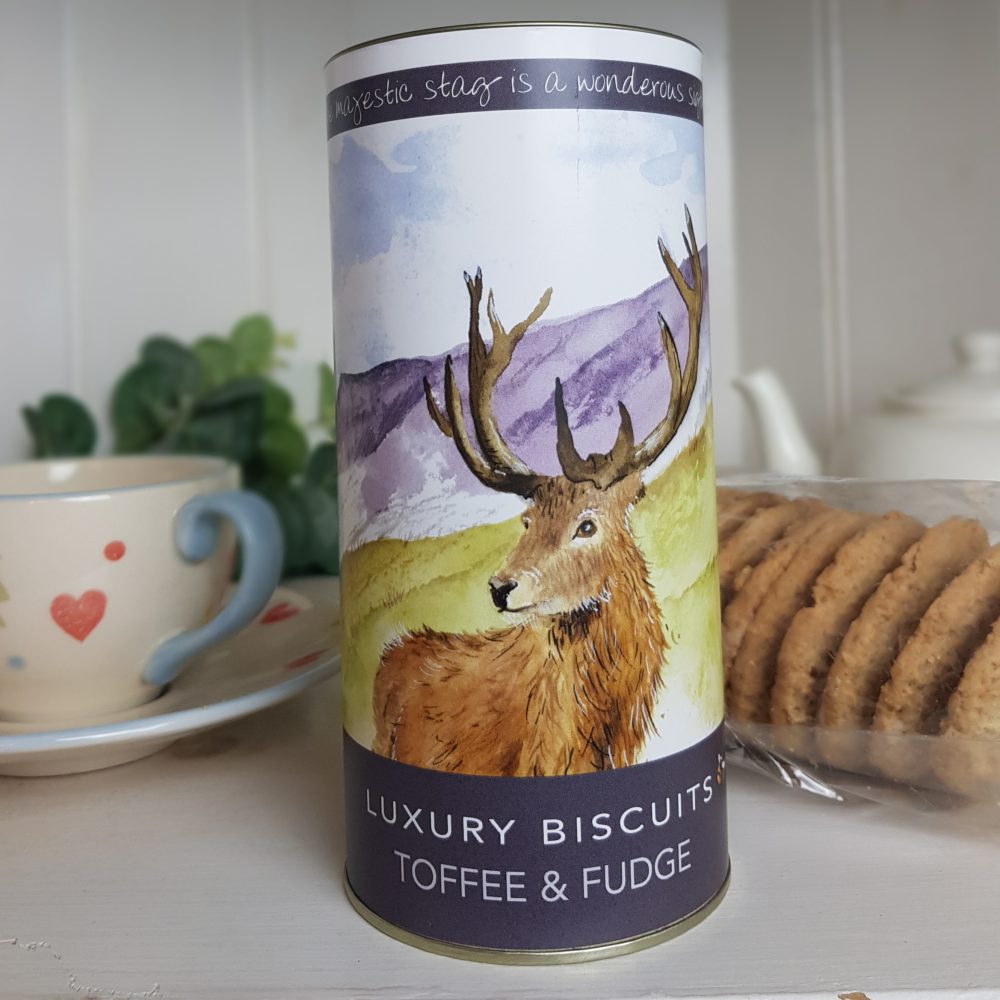 Highland Stag Biscuit Drum - Love Country by Sarah Reilly
