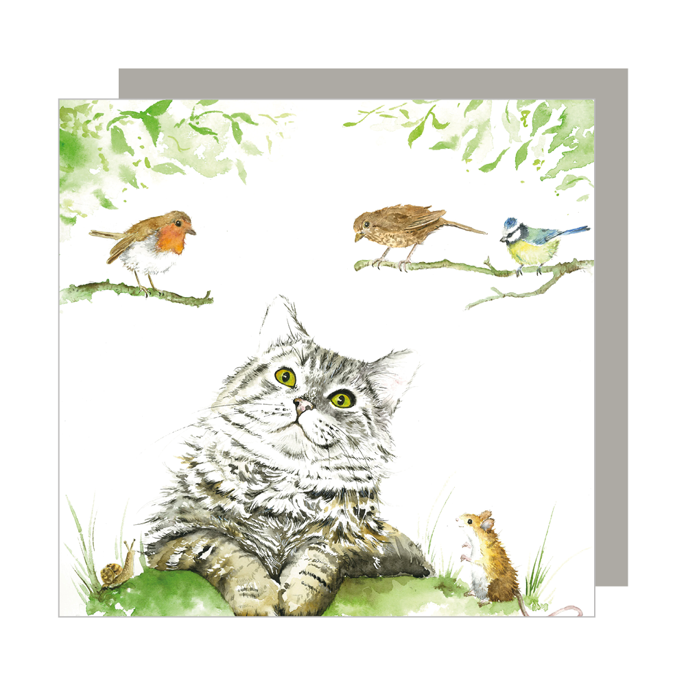 Springwatch Pawprints Greeting Card - Love Country by Sarah Reilly