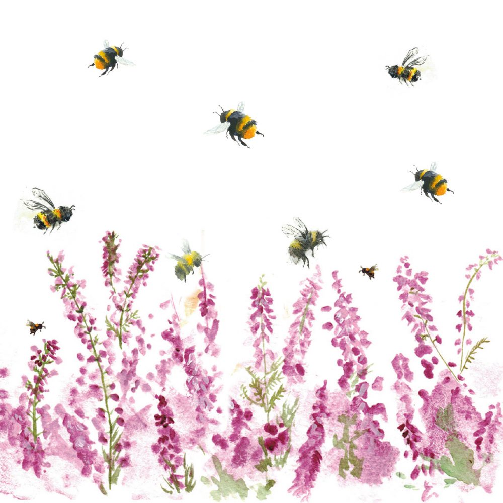 Heather & Bees Plantable Seed Card - Love Country by Sarah Reilly