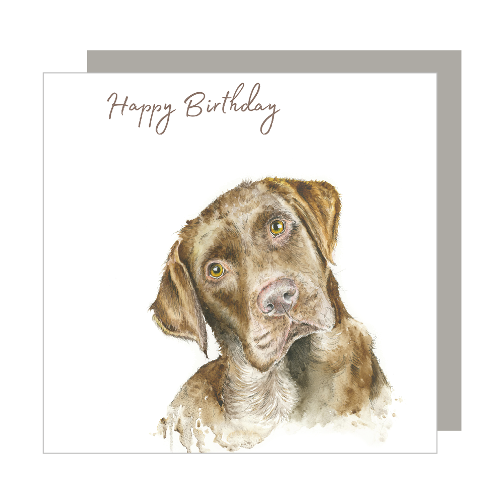 Happy Birthday Waggy Tail Wishes Card - Love Country by Sarah Reilly