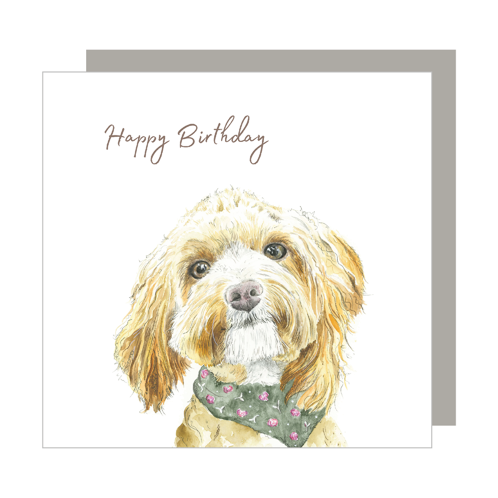 Happy Birthday Waggy Tail Wishes Card - Love Country by Sarah Reilly