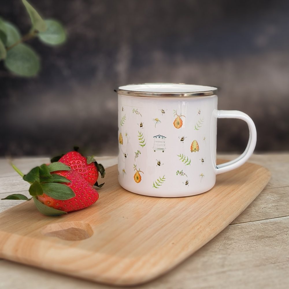 The Bee Keeper Enamel Mug - Love Country by Sarah Reilly
